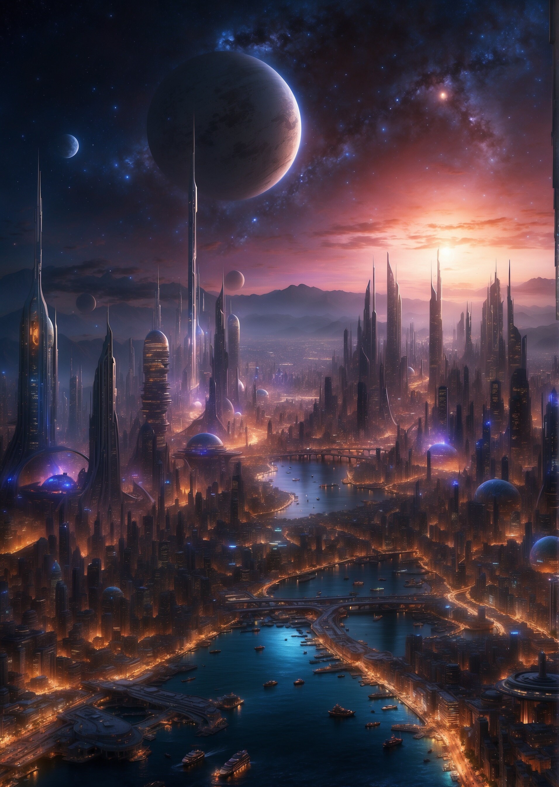 Alien Planet Night Life - Etsy