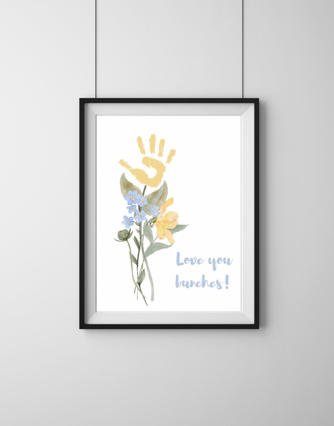 Love You Bunches Handprint Art Printable - Etsy
