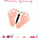 Hello Spring Butterfly Footprint or Handprint Craft Printable - Etsy