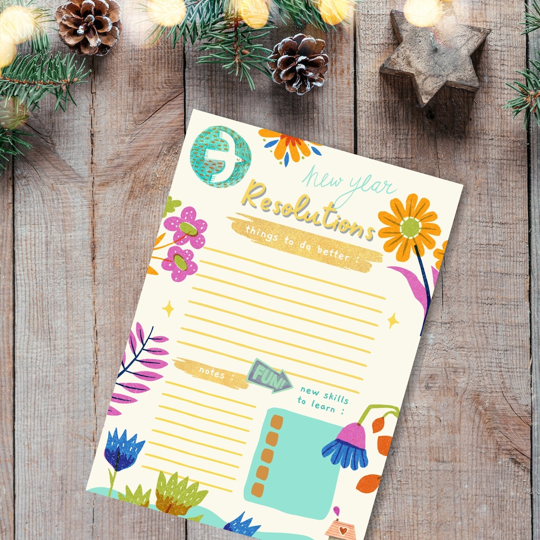 New Years Resolution Planner - Etsy