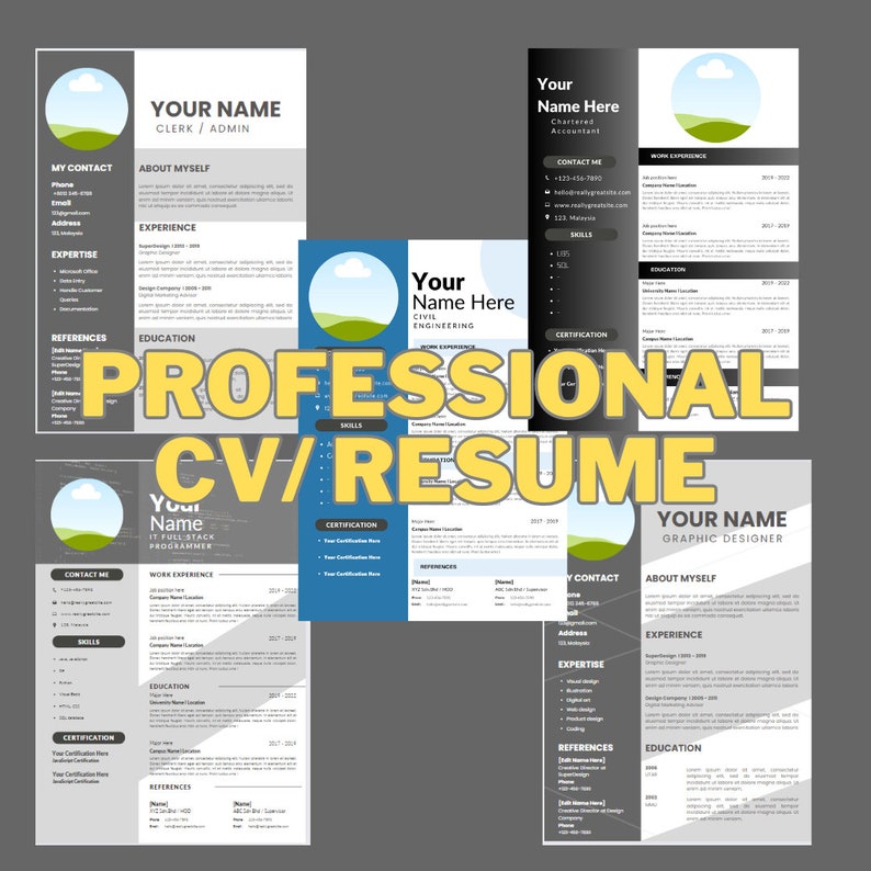 CANVA Resume Template | CV Template | Minimalist Template for Resume/cv ...