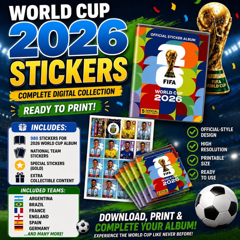 Panini 2026 Stickers - Etsy