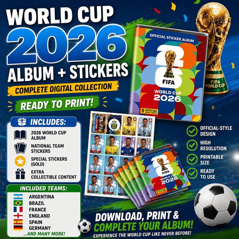 Panini world cup stickers 2026 - Etsy México