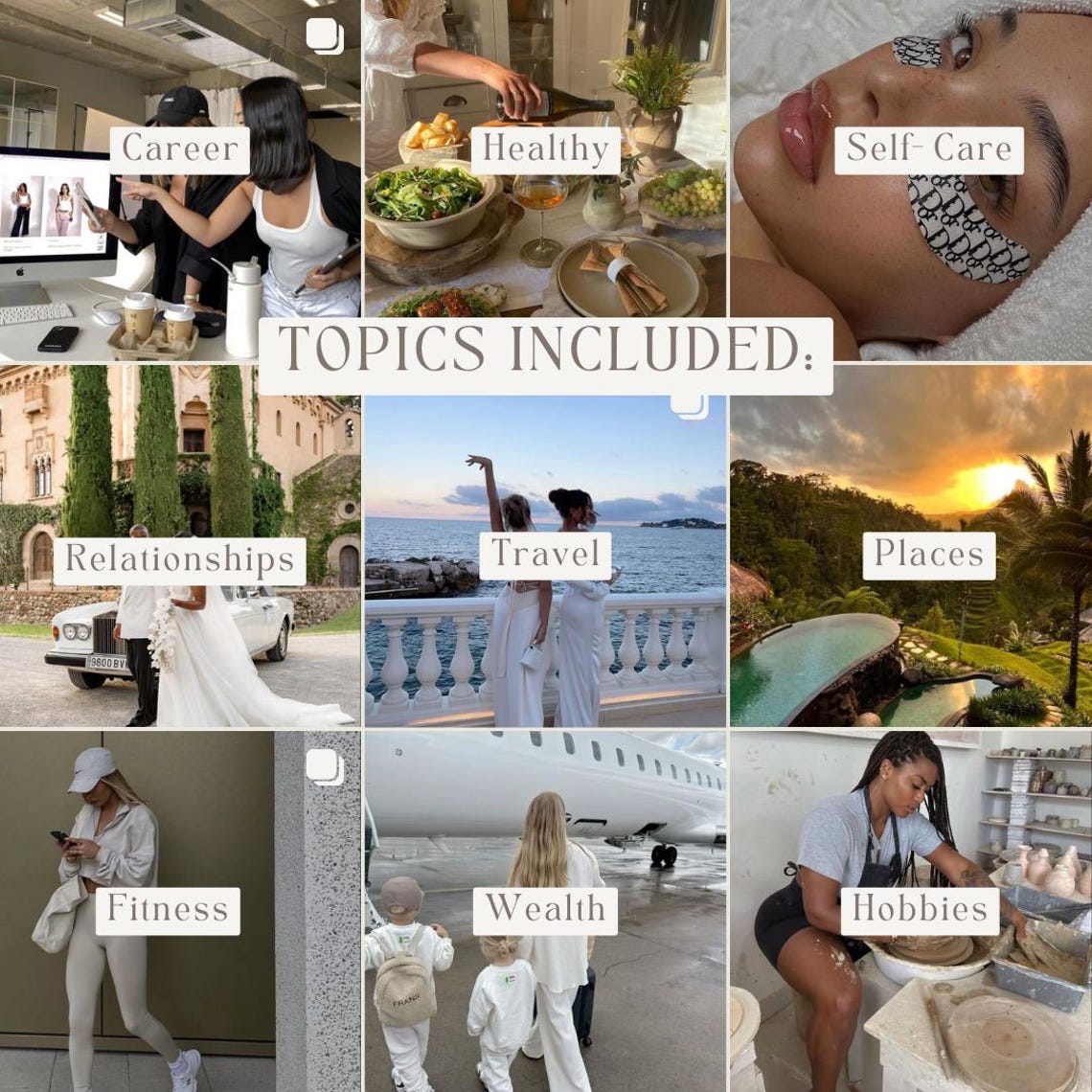 AESTHETIC VISION BOARD Printables, Mood Board Kit, Digital Vision Board ...