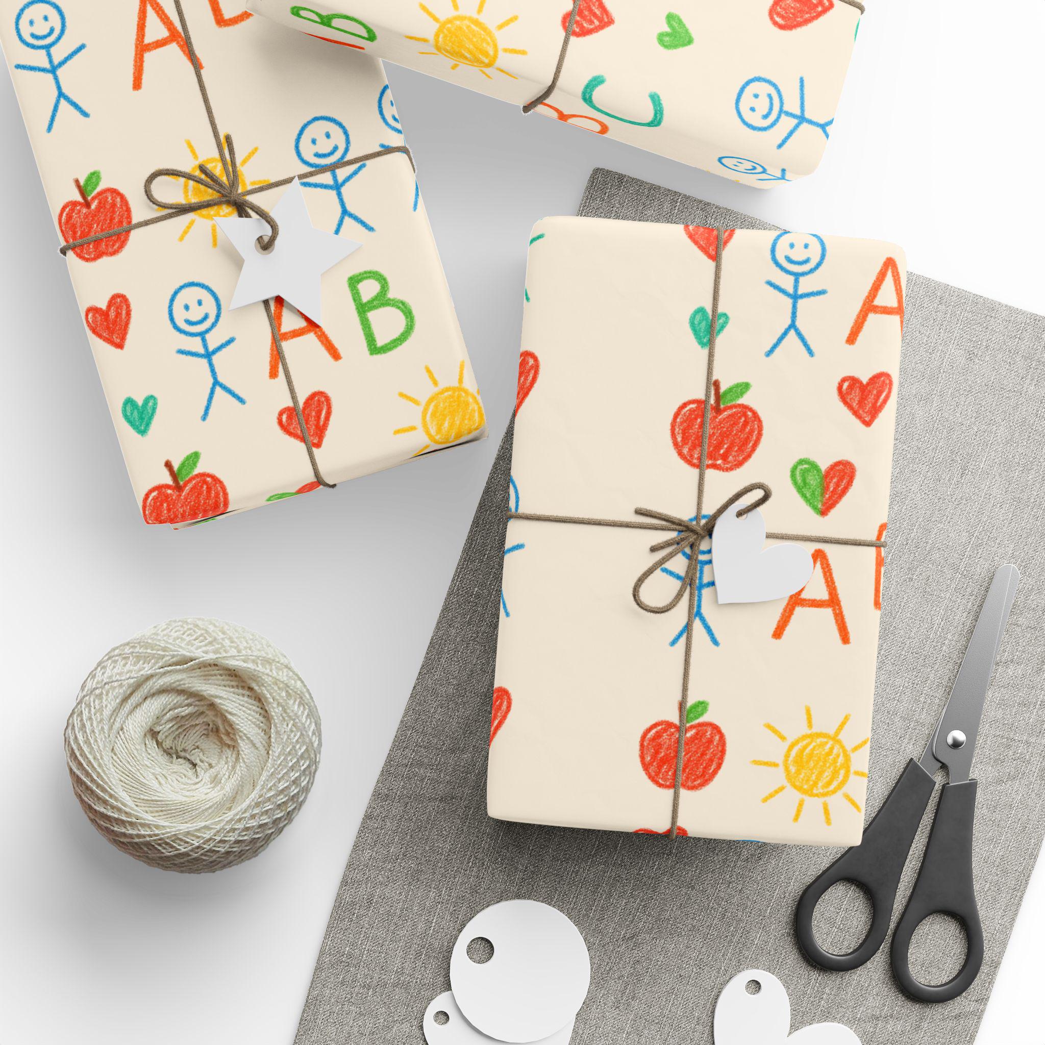 ABC Wrapping Paper for Kids, Classroom Party Supplies, Educational Gift ...
