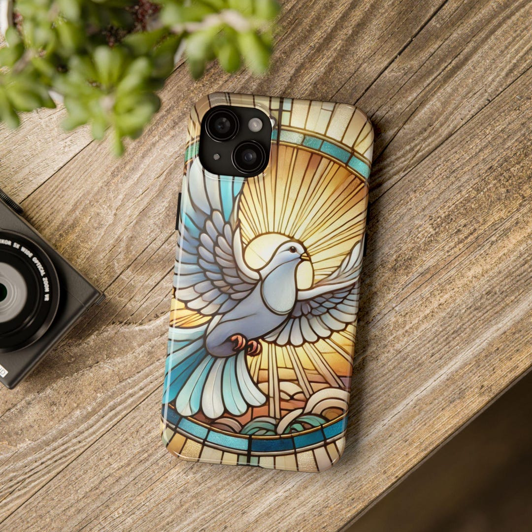Stained Glass Dove of Peace Phone Cases, Tough Protective Cover, Bird ...