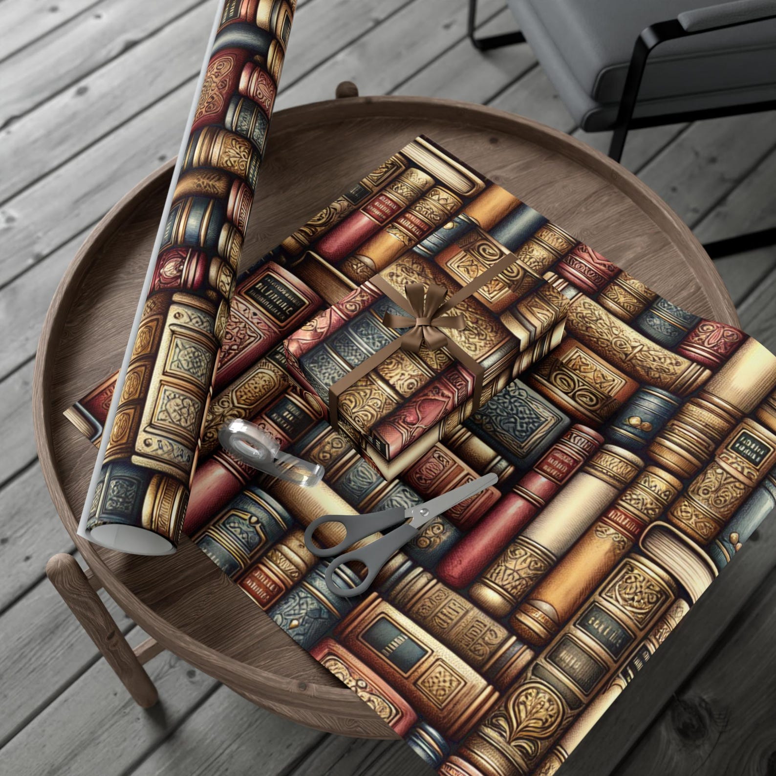 Vintage Book Wrapping Paper, Library-inspired Gift Wrap, Dark Academia ...