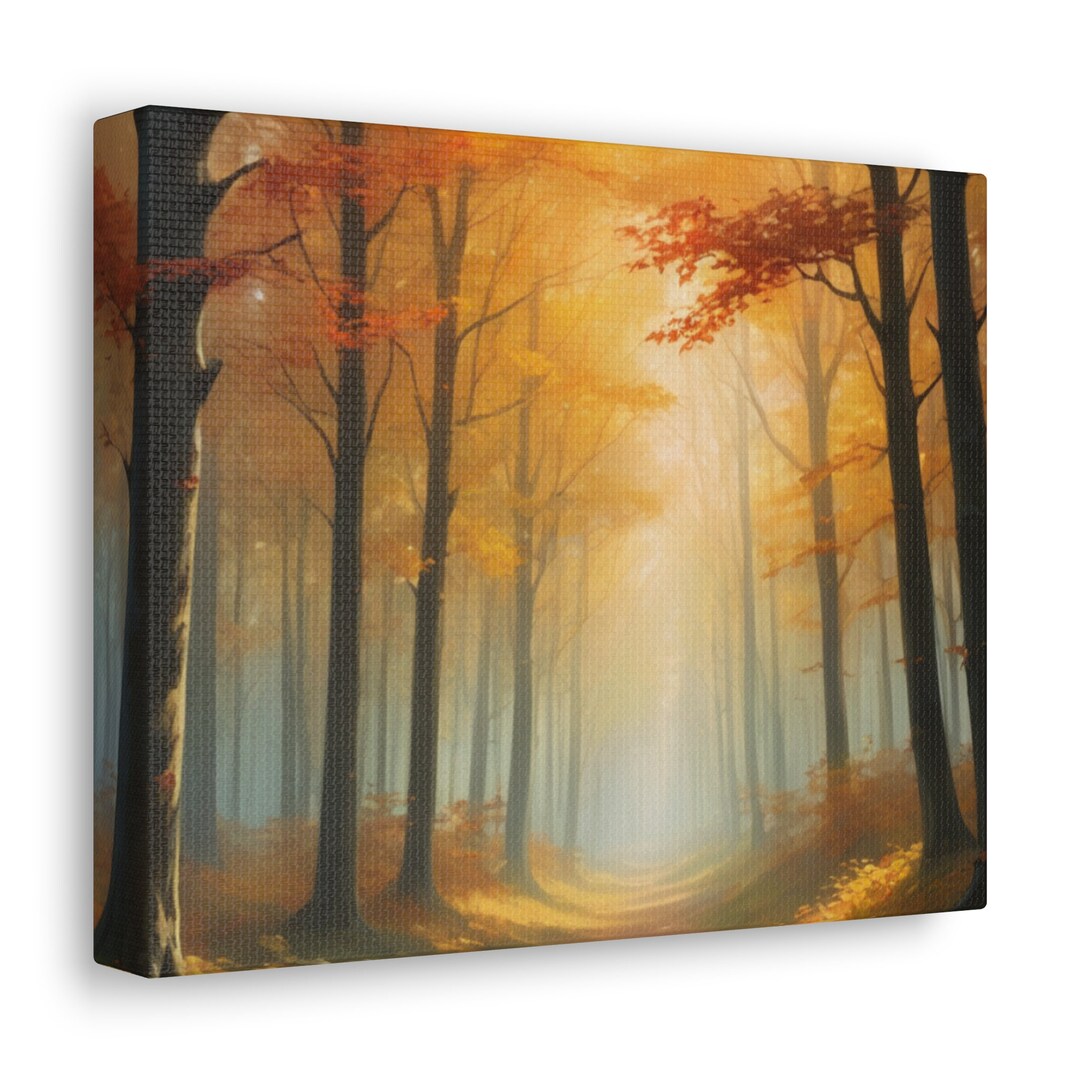 Fall Foliage Autumn Forest Canvas Print, Forest Wall Decor, for Home ...