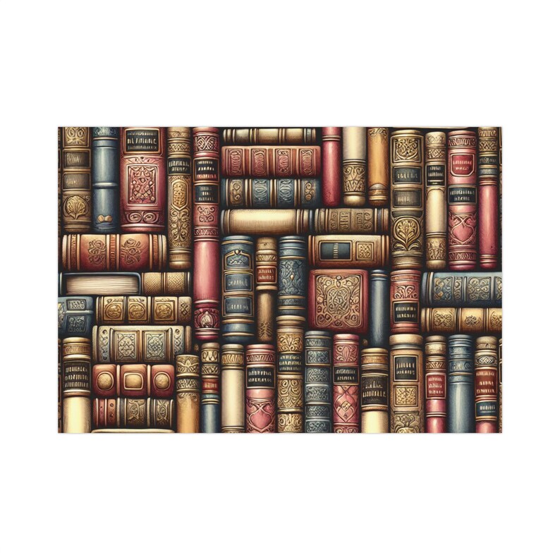 Vintage Book Wrapping Paper, Library-inspired Gift Wrap, Dark Academia ...