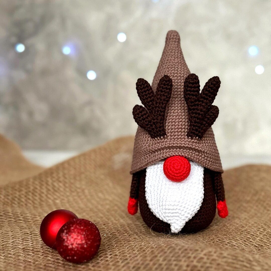 Crochet Pattern Christmas Gnome Rodolph - Etsy