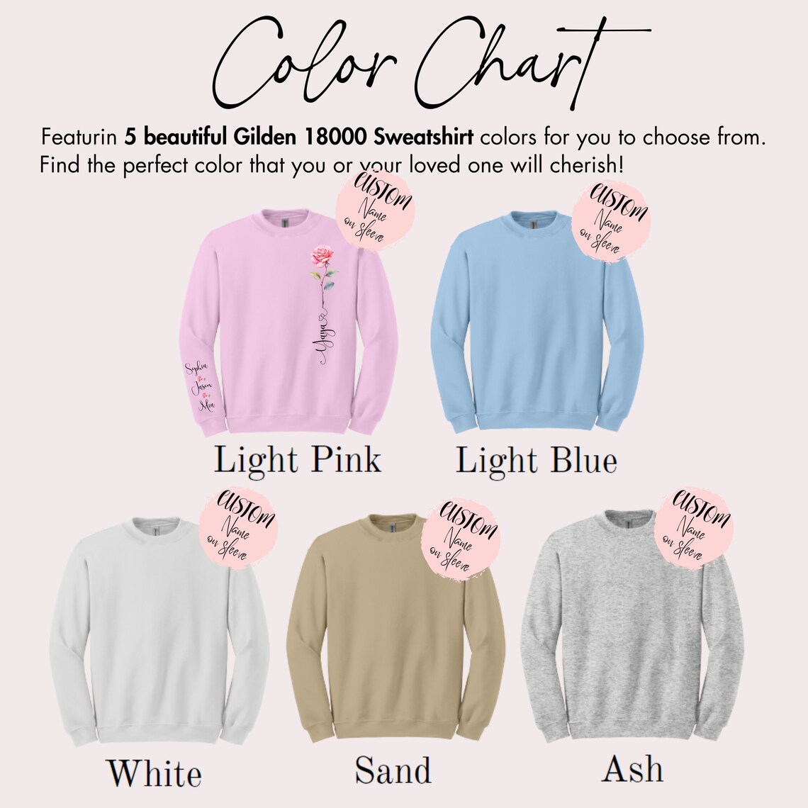 Customized Yaya Rose Sweatshirt, With Kids Names, Yaya, Trendy Grandma ...