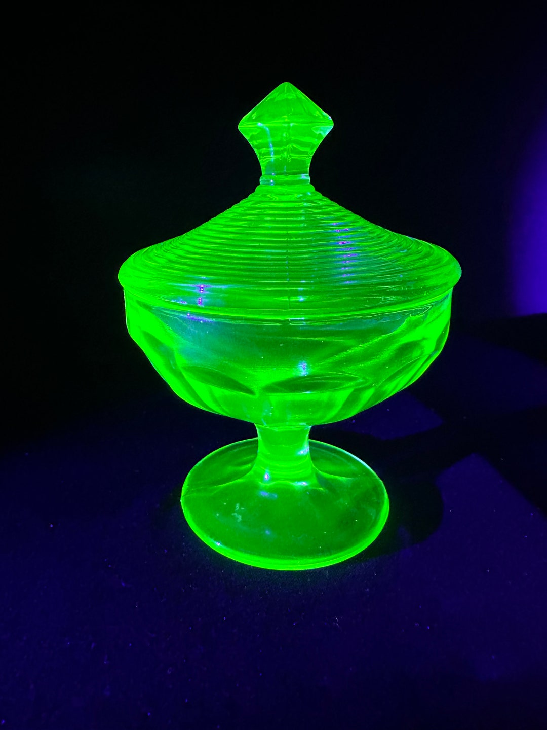 Anchor Hocking Uranium Candy Dish - Etsy