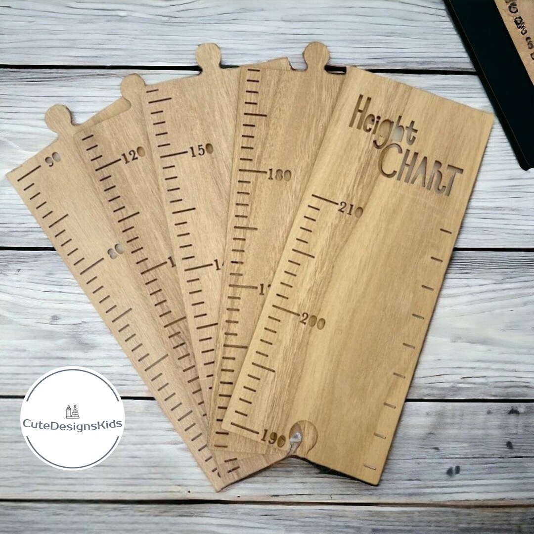 Children Wooden Height Chart Nordic Wood Height Chart Children's Height ...