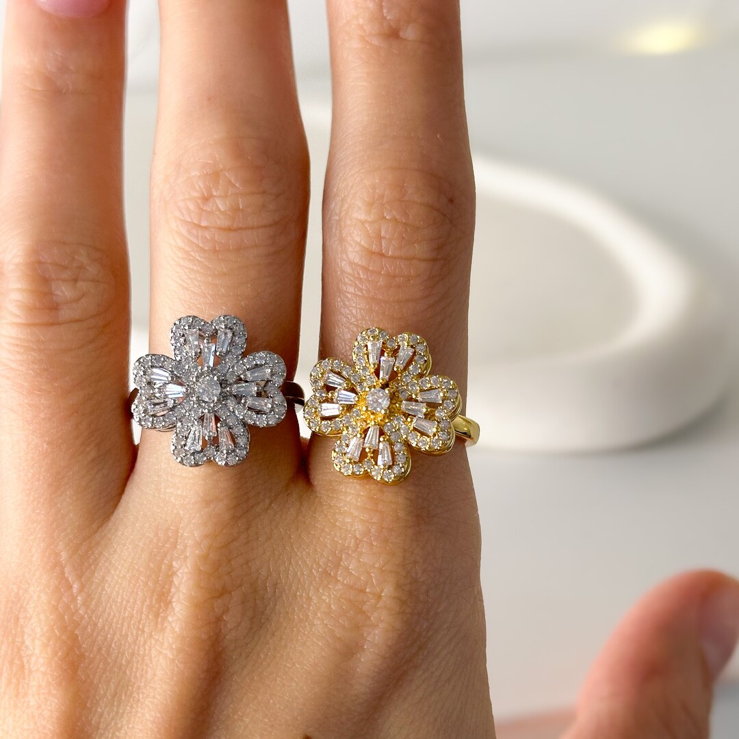 Fidget Ring Anxiety Spinner Stress Toy Relief Gift Fidget Rings ADHD ...