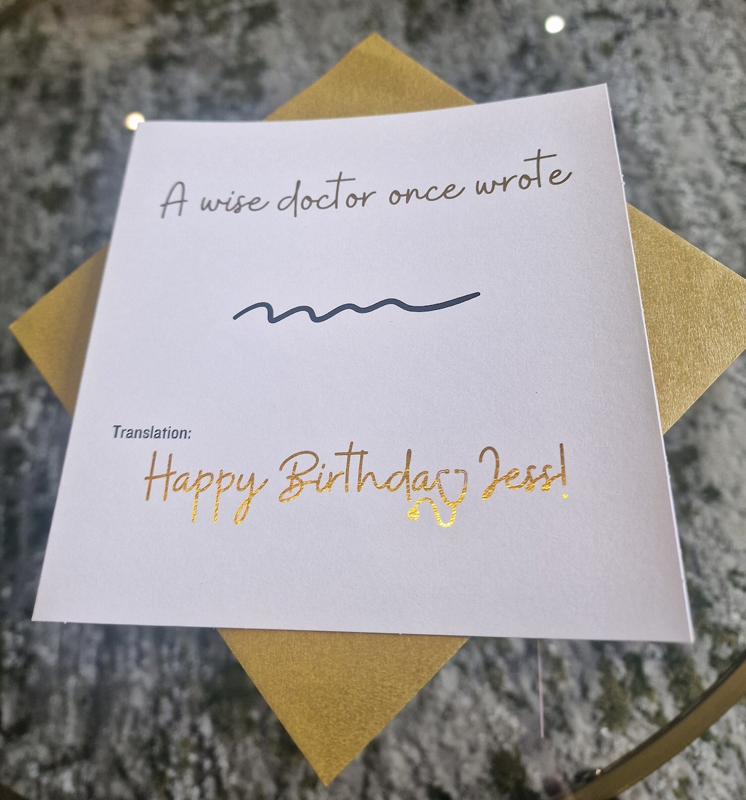 Funny Doctor Birthday Card, Happy Birthday Doctor, Birthday Card for ...