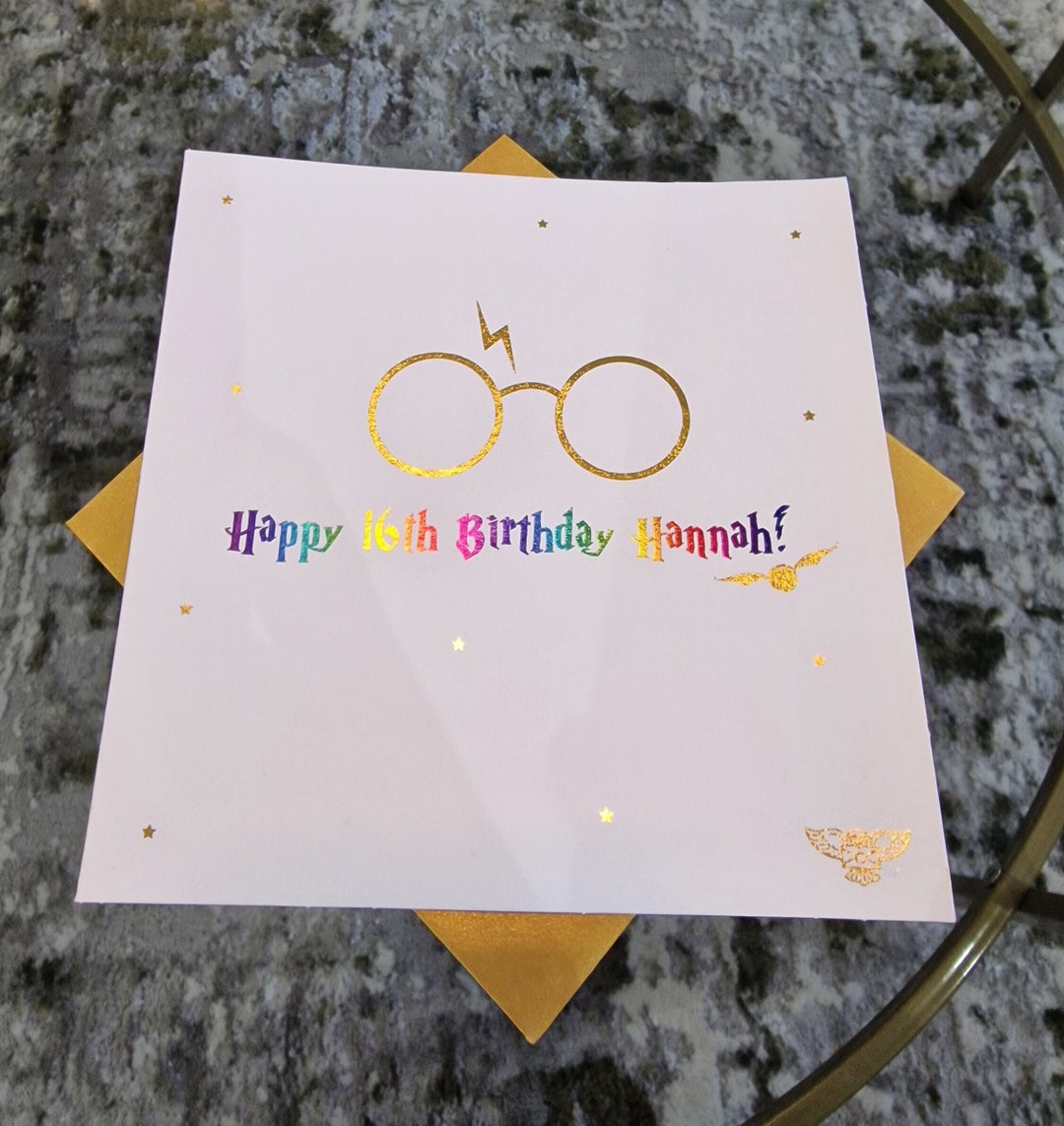Harry Potter Card, Harry Potter Birthday Card, Personalised Harry ...