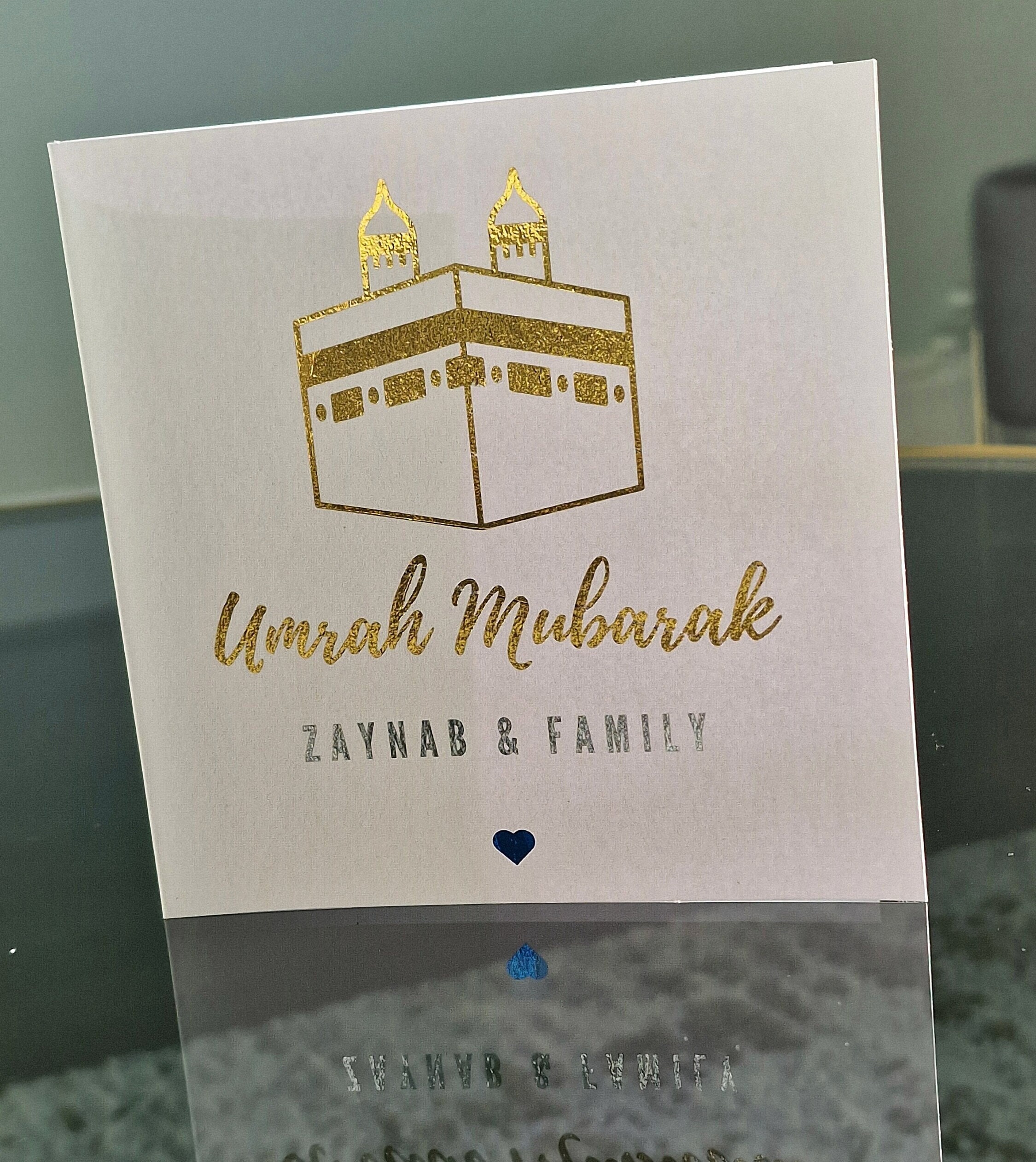 Umrah Mubarak Card, Umrah Card, Umrah Mabrook Card, Personalised Umrah ...