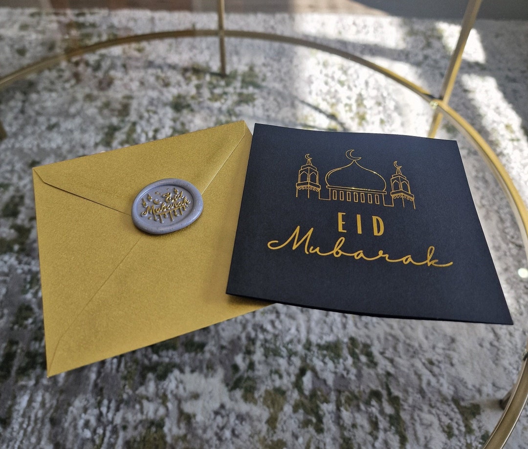 NEW Luxury Gold Eid Card, Eid Mubarak Card, Eid Card, Happy Eid Card ...