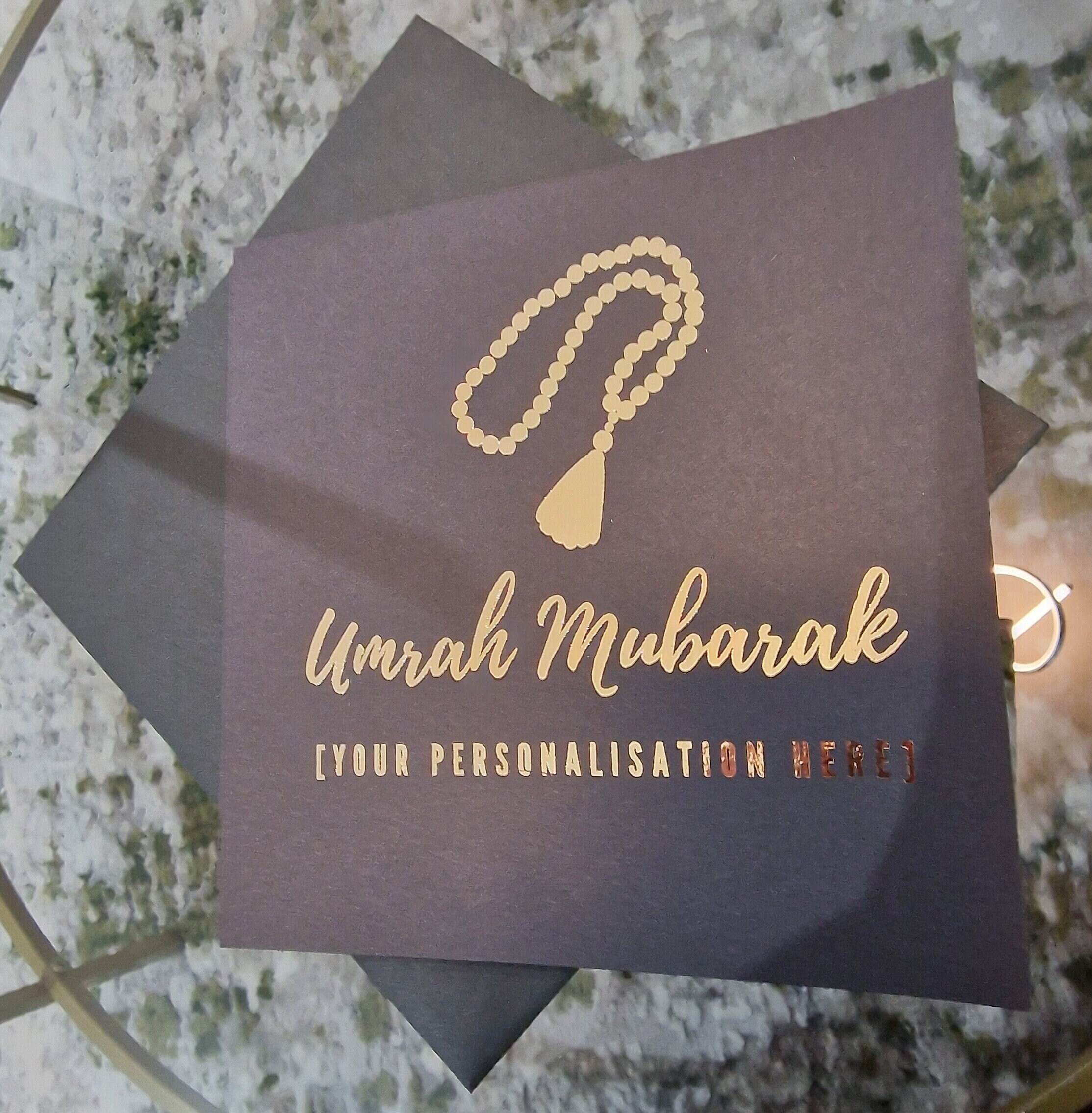 Umrah Mubarak Card, Umrah Card, Umrah Mabrook Card, Personalised Umrah ...