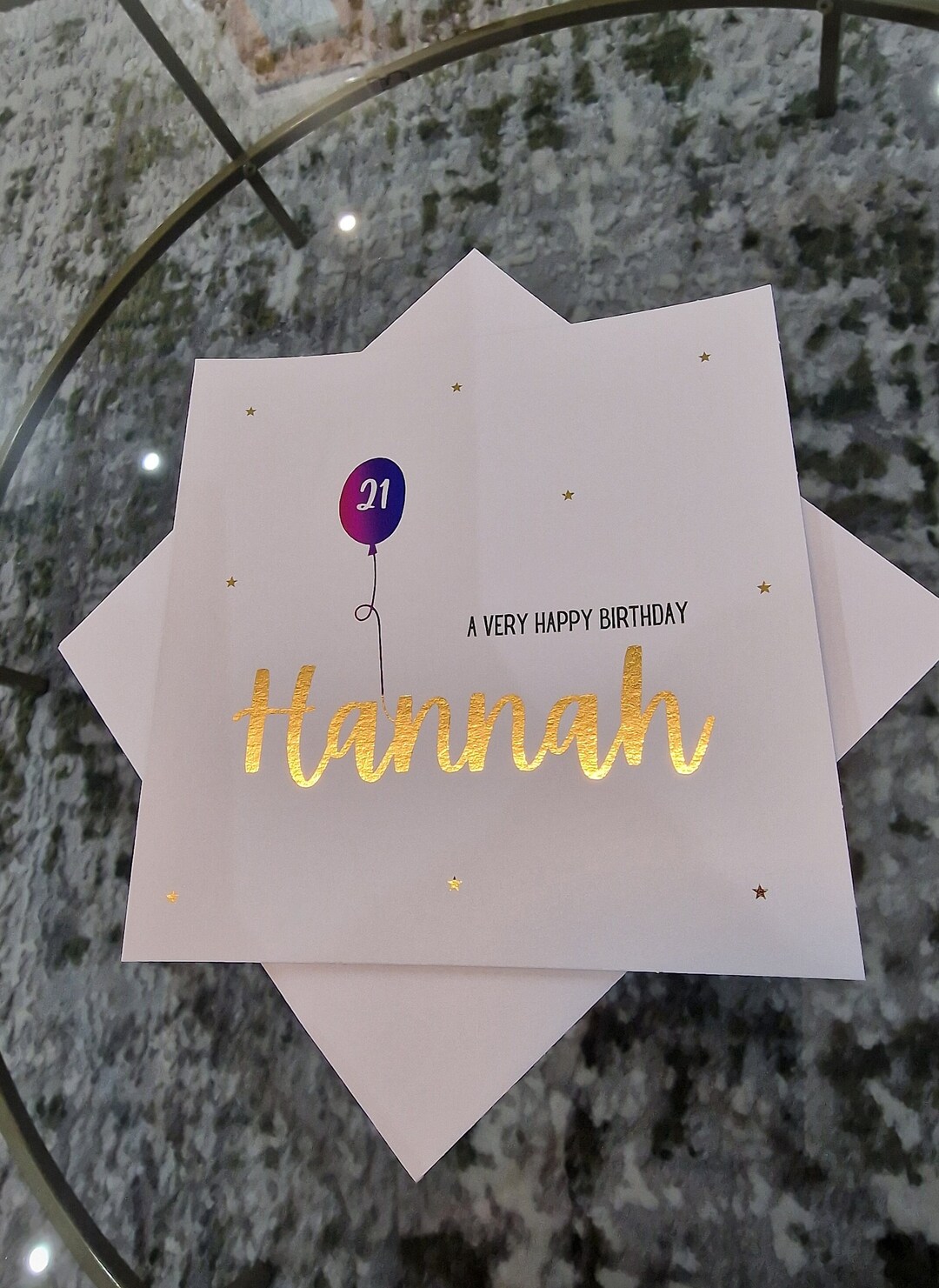 Birthday Card, Happy Birthday Card, Personalised Birthday Card, Number ...