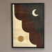 Sun and Moon Zen Wooden Wall Art Framed, Decorative Minimalist Boho ...