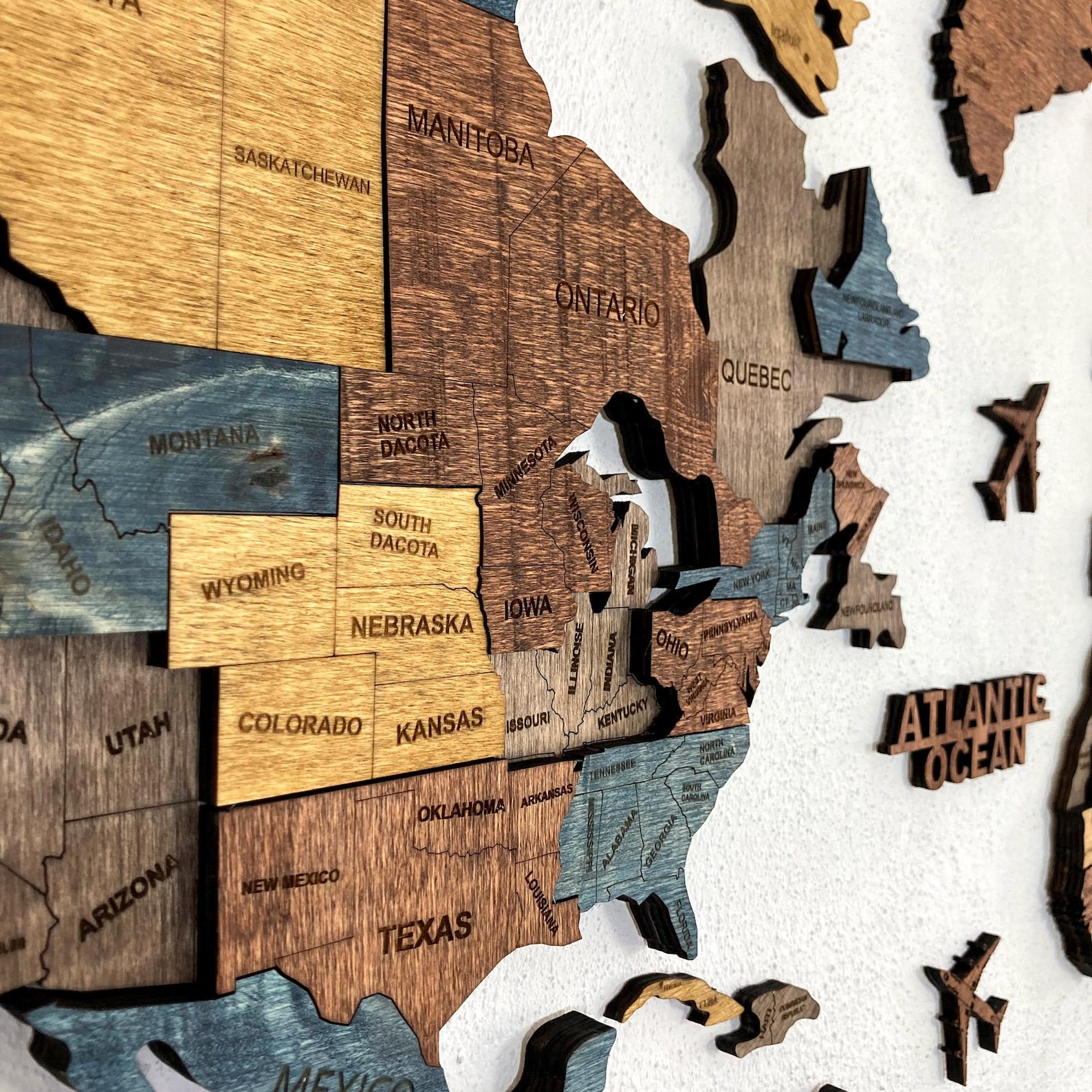 Wooden World Map, Apartment Wall Maps Decor, Wall Decoration, Travel ...