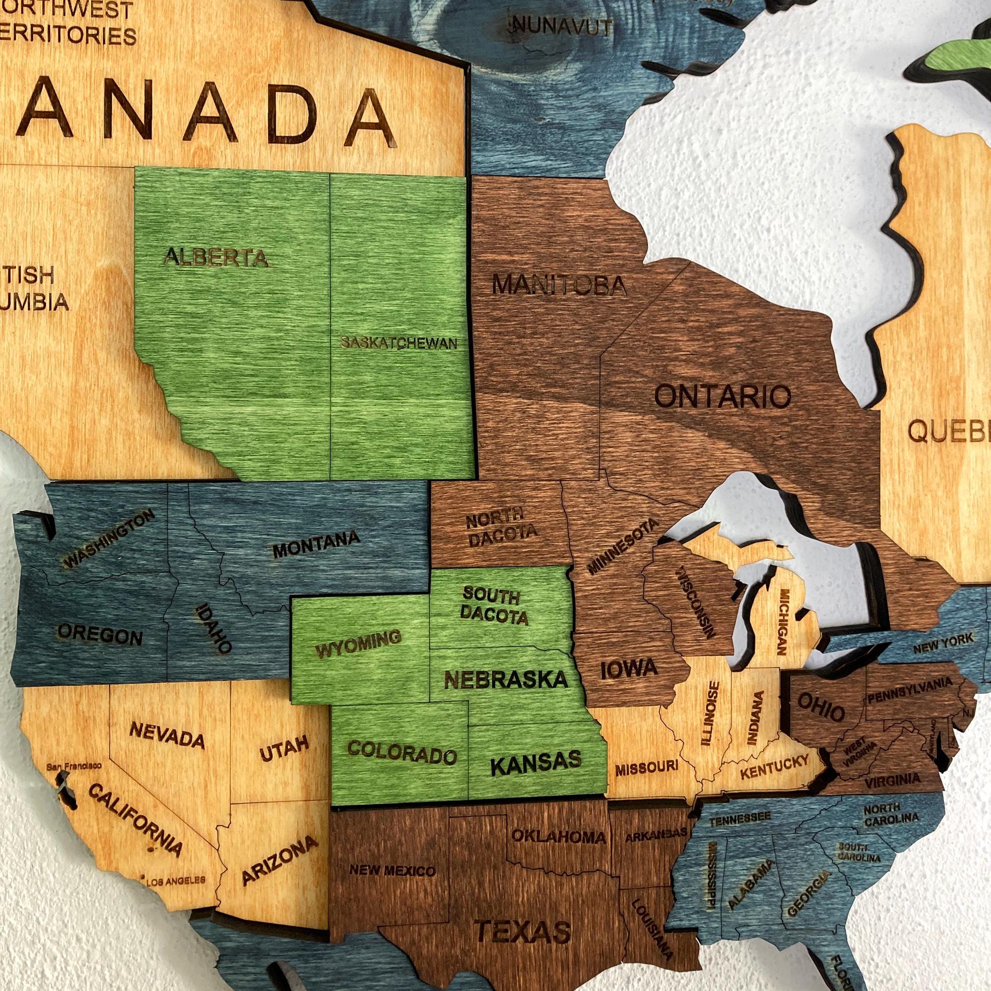 Exotic Wooden World Map, Apartment Wall Maps Decor, Wall Decoration ...