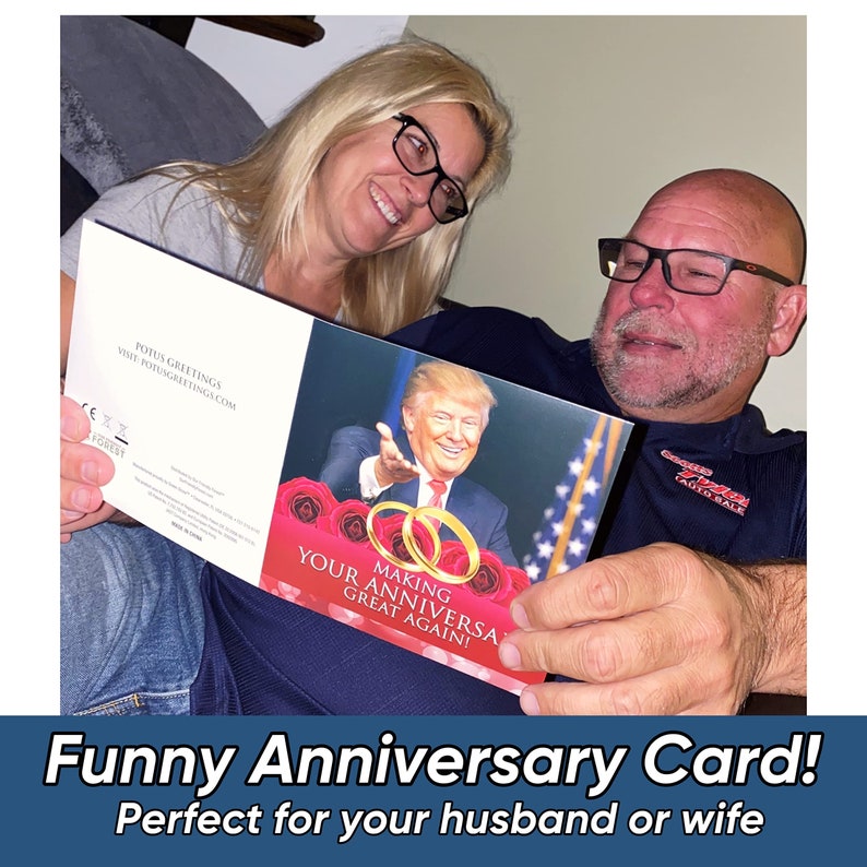 Talking Trump Anniversary Card Says Happy Anniversary in Donald Trumps ...