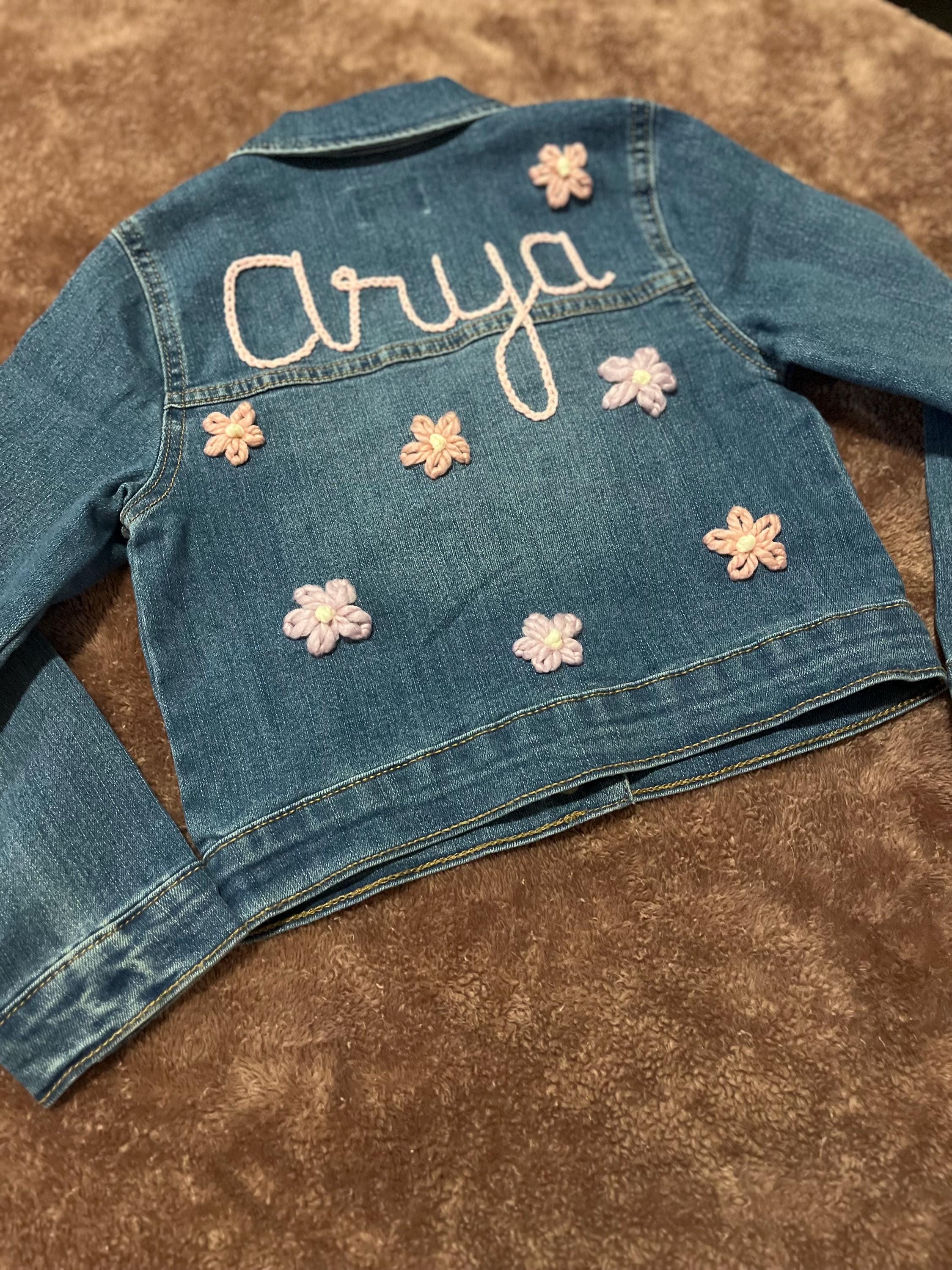 Personalized Embroidered Kids Jean Jacket - Etsy