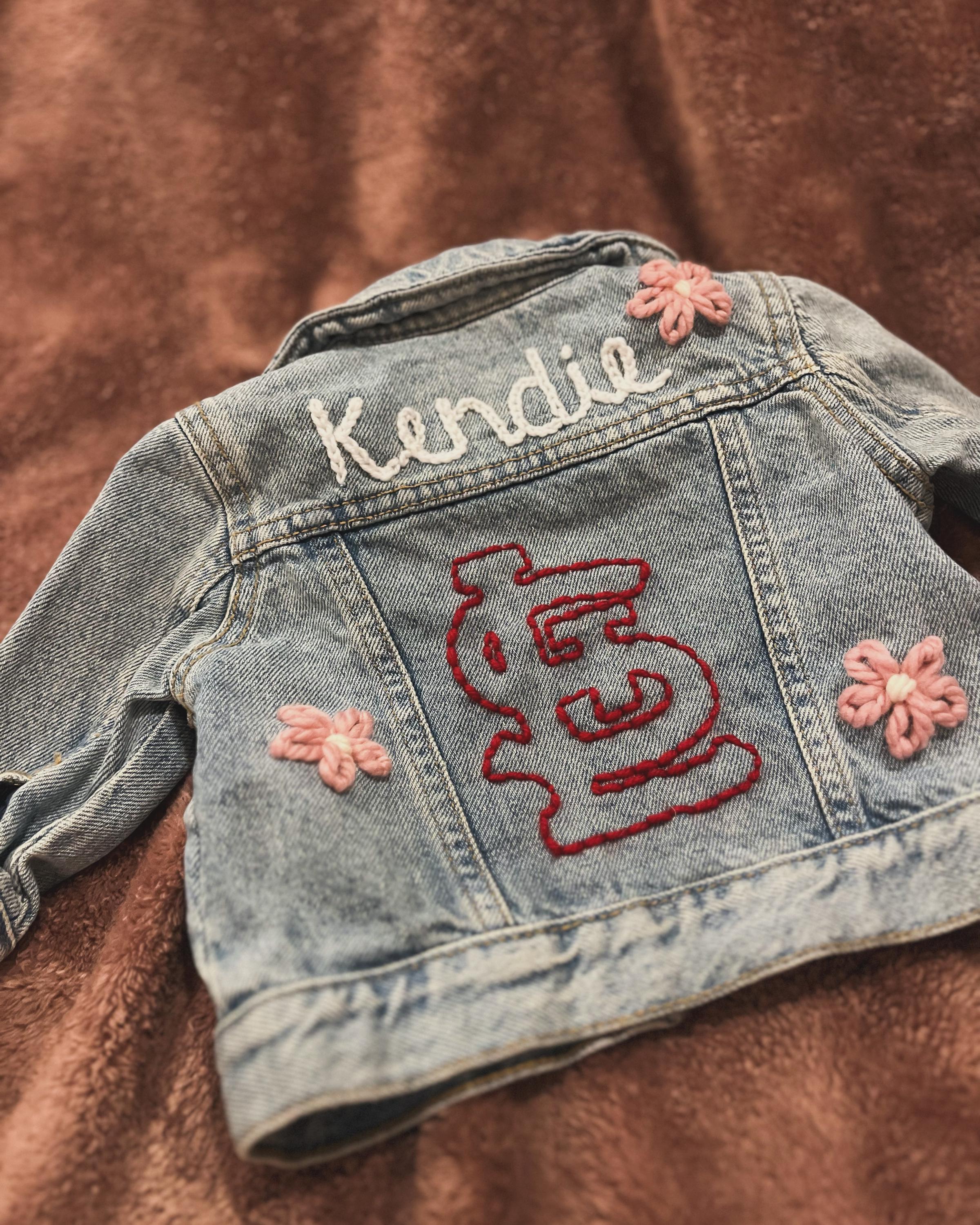 Personalized Embroidered Kids Jean Jacket - Etsy