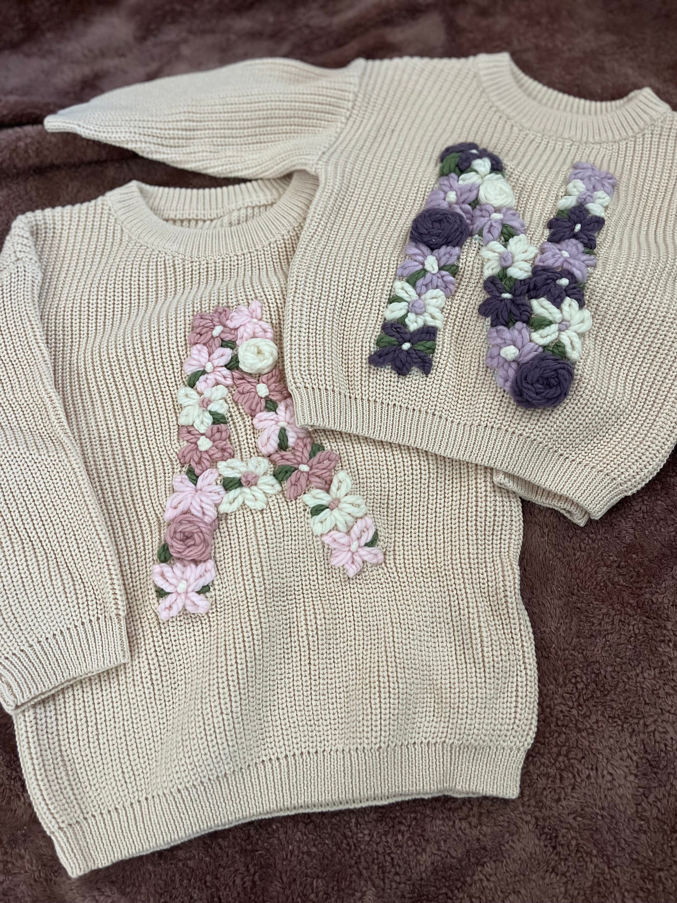 Personalized Embroidered Kids Sweaters - Etsy