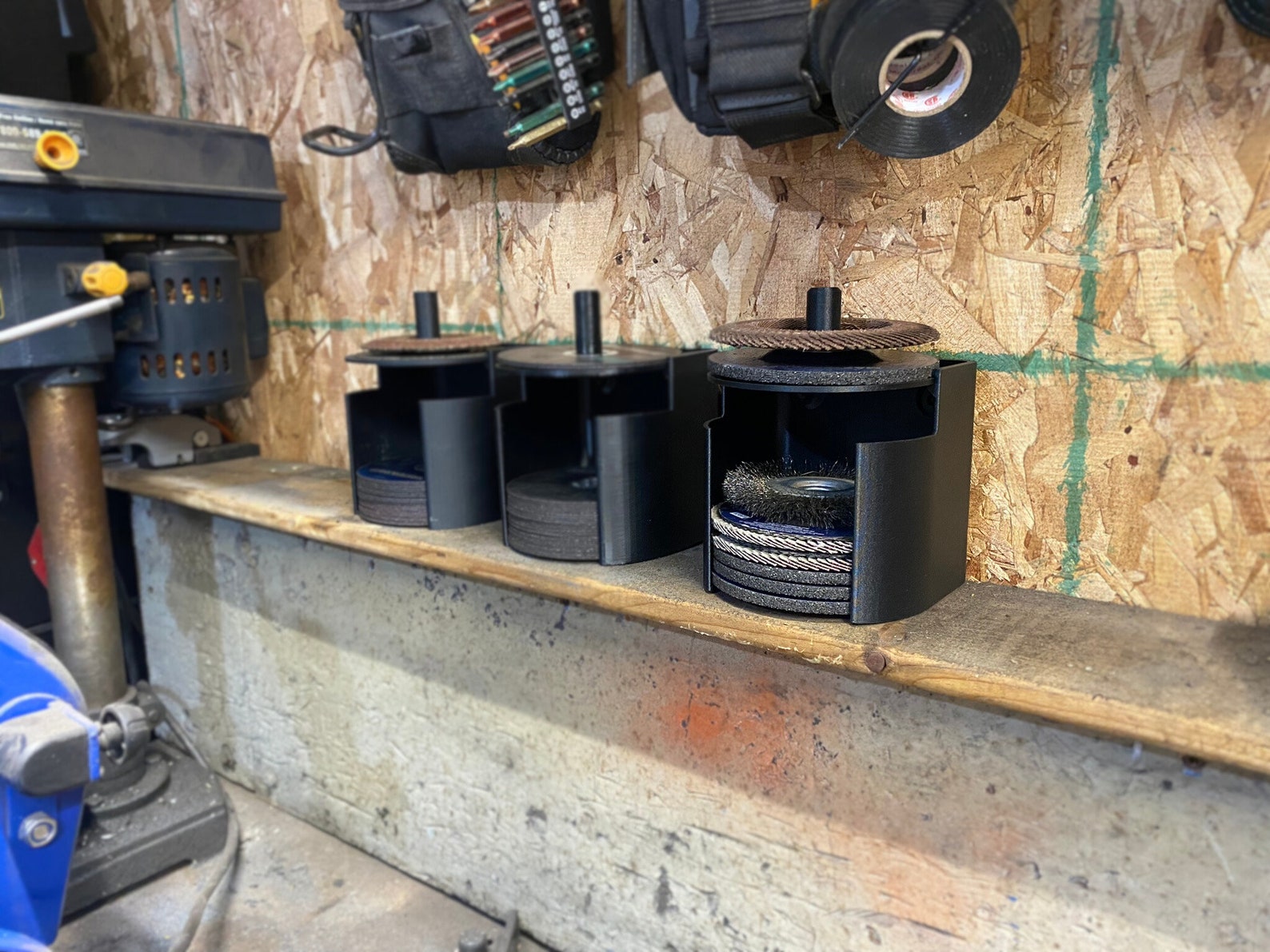 Angle Grinder Disc Holder - Disk Organizer (4.5" Disks), Grinder Disk ...