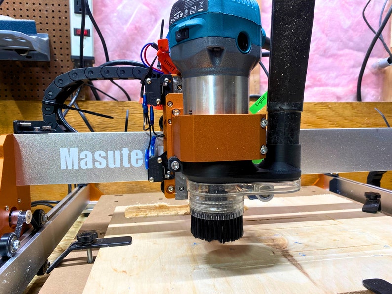 Foxalien CNC Router Dust Shoe Adapter, Dust Collector for 65mm Trim ...