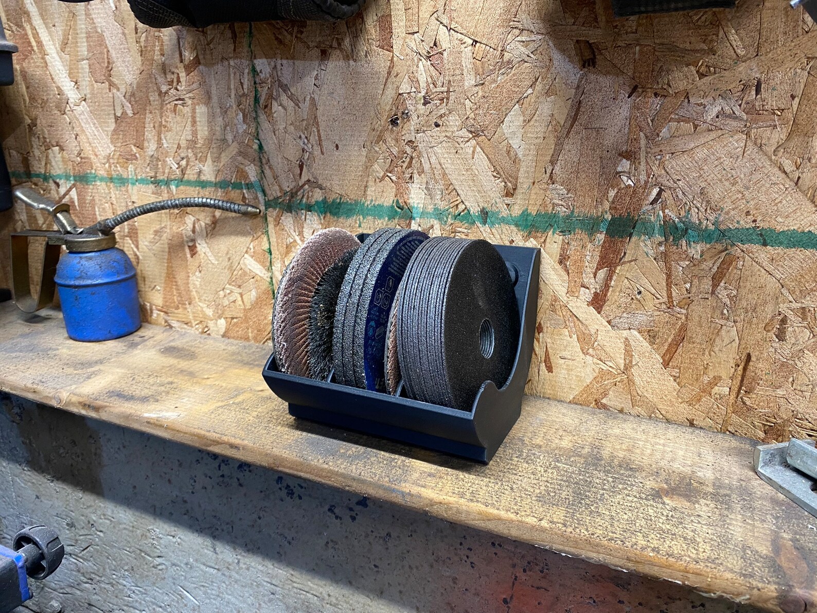 Angle Grinder Disc Holder - Disk Organizer (4.5" Disks), Wall Mounted ...