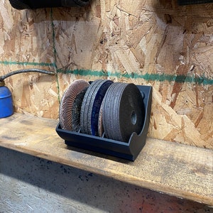 Angle Grinder Disc Holder - Disk Organizer (4.5" Disks), Wall Mounted ...