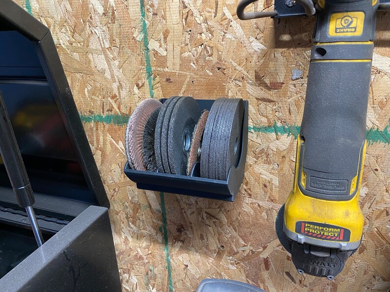 Angle Grinder Disc Holder - Disk Organizer (4.5" Disks), Wall Mounted ...