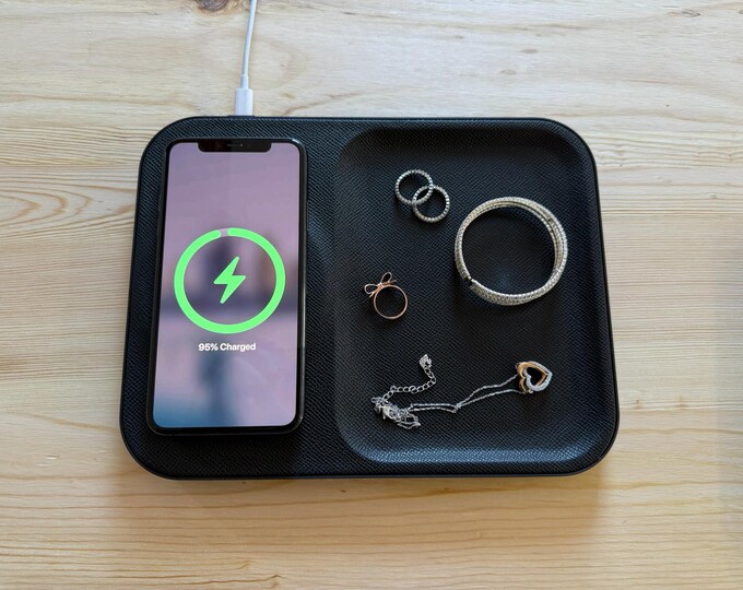 Solid Wood EDC Charging Station for Iphone, Magsafe Charger Insert ...