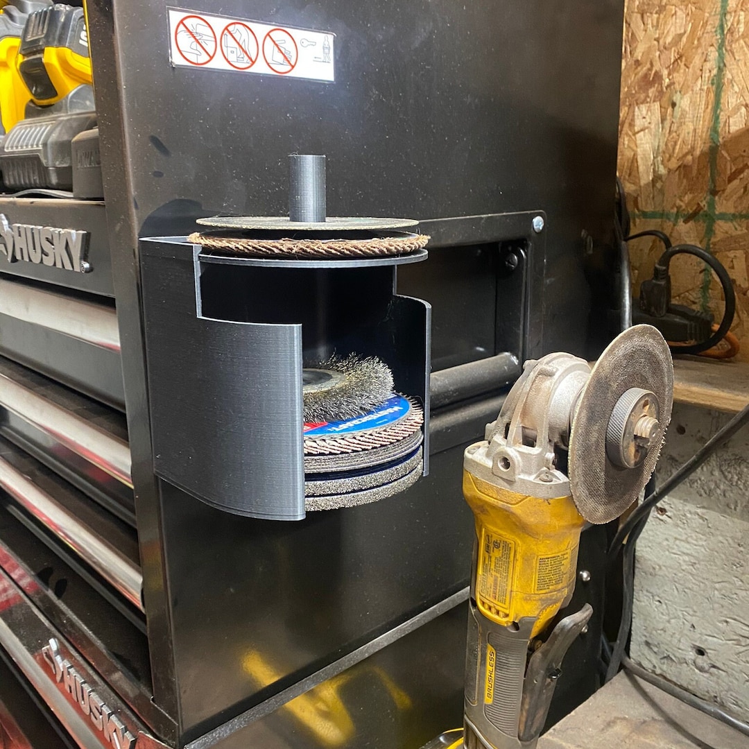 Angle Grinder Disc Holder - Disk Organizer (4.5" Disks), Grinder Disk ...