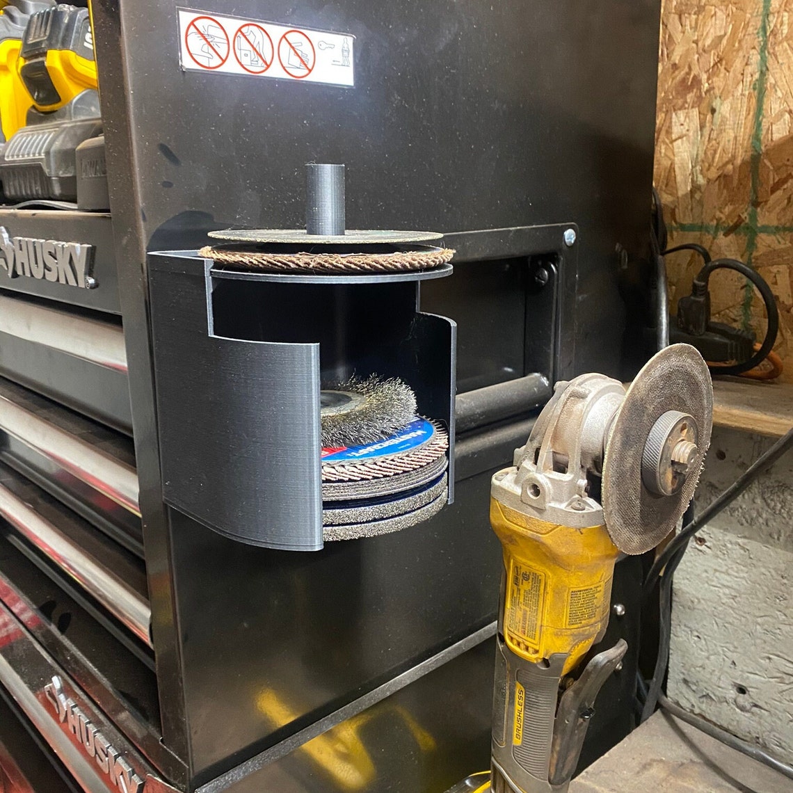 Angle Grinder Disc Holder - Disk Organizer (4.5" Disks), Grinder Disk ...