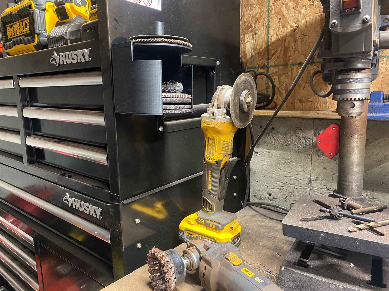 Angle Grinder Disc Holder - Disk Organizer (4.5" Disks), Grinder Disk ...