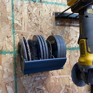 Angle Grinder Disc Holder - Disk Organizer (4.5" Disks), Wall Mounted ...