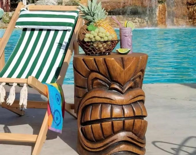 7 KANE TIKI, God of Creation, Hawaiian Tiki God Woodcarving, Tiki Face ...