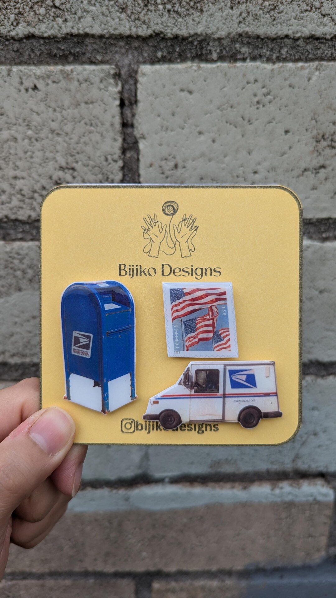 Mailbox Mail Truck Stamp Magnets, Mailman Magnet, 3pcs Magnet, Mailman ...