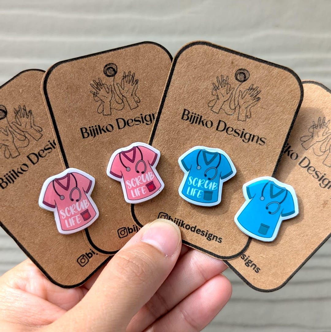 Nurse Pin, Scrub Life, Scrubs, Nurse Gift, Unique, Cute, Lapel Pin ...