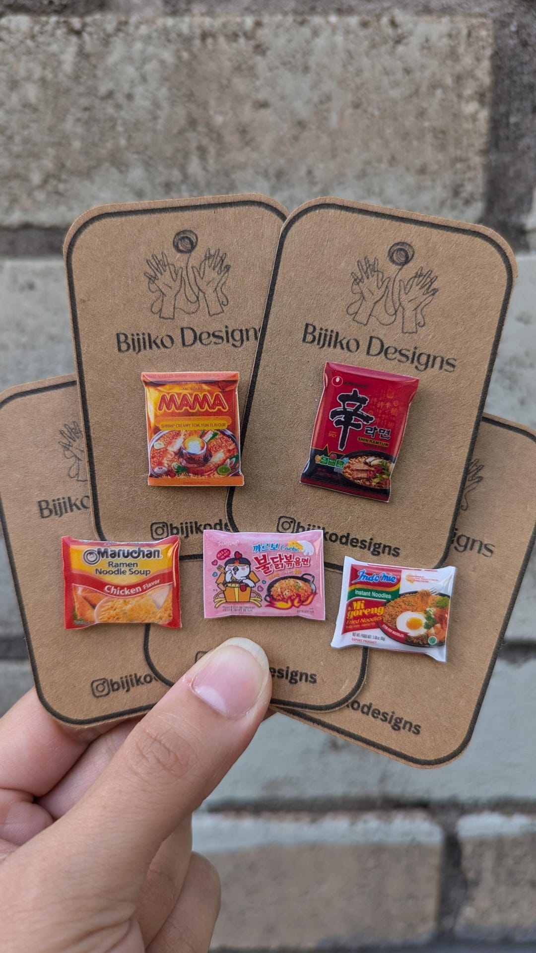Custom Instant Noodles Pin, Ramen Plastic Pin - Etsy