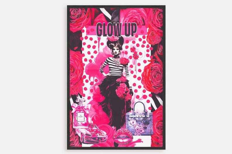 Glow Up, Popscapes, Maximalist Art, Fun Prints, Colorful Decor, Glow up ...