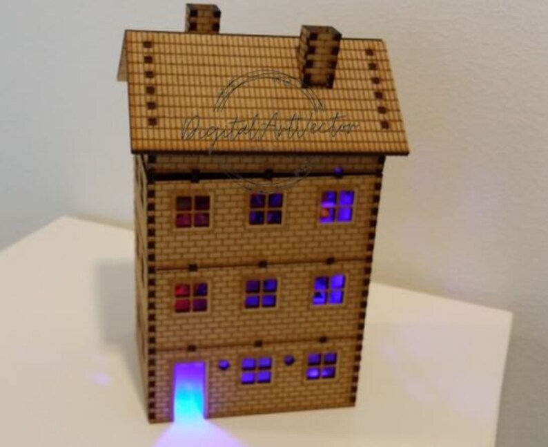 Laser Cut Brick House Model CDR DXF SVG Pdf Ai Vector Files - Etsy ...