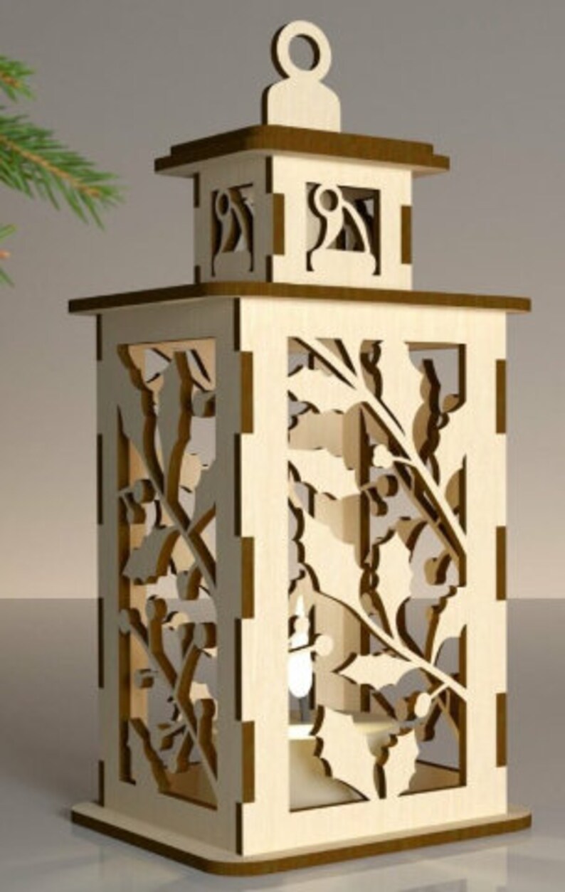 Laser Cut Christmas Lantern CDR DXF SVG Ai Pdf File Download - Etsy
