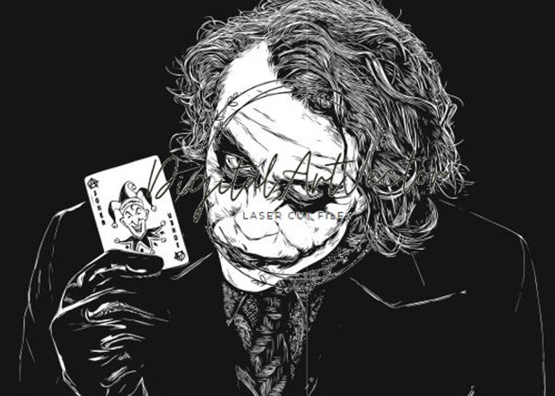 Laser Cut Joker Wall Art CDR DXF SVG Pdf Ai Vector File Download - Etsy ...