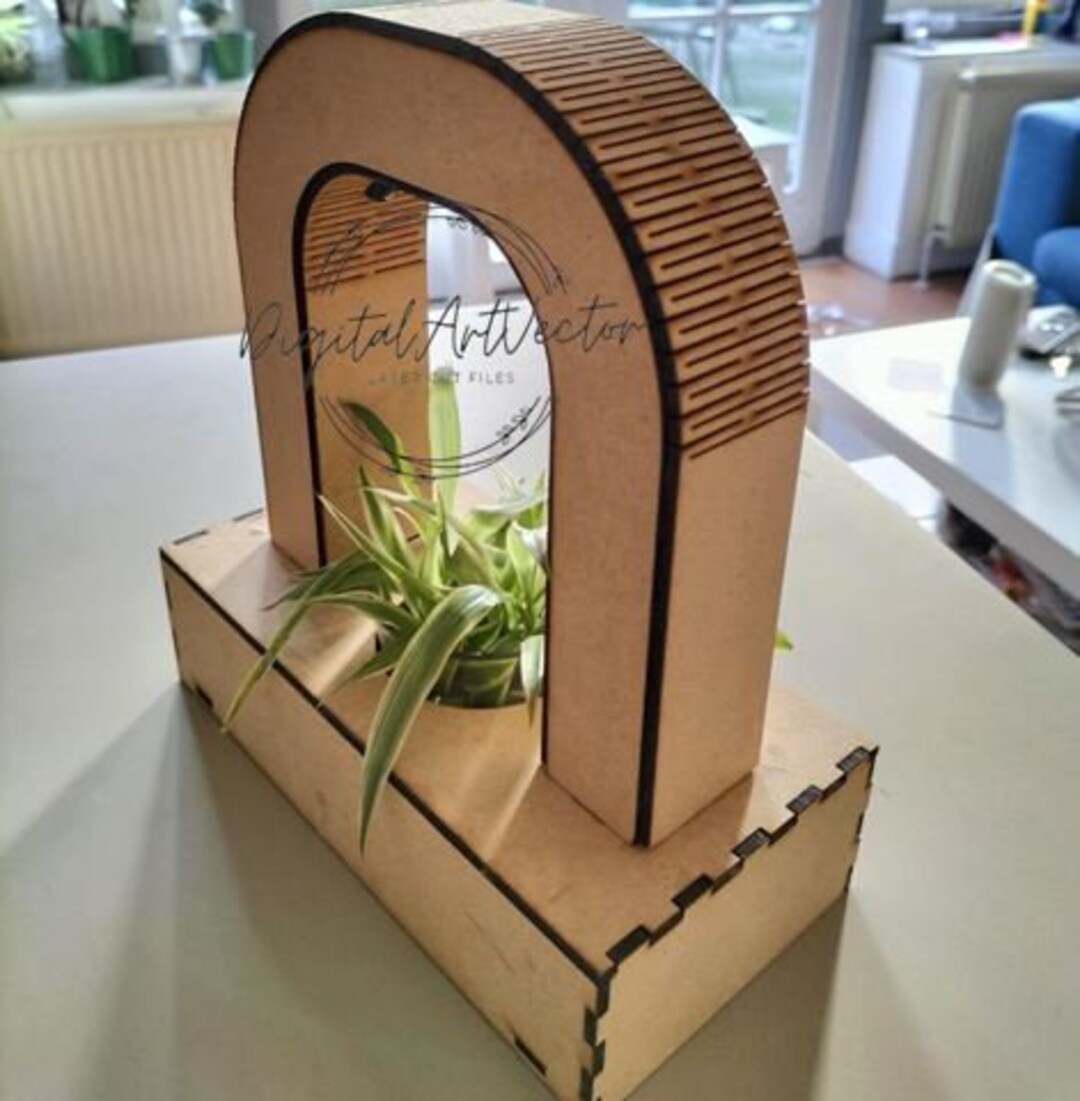 Laser Cut Wooden Plant Spotlight CDR DXF SVG Pdf Ai Vector Files - Etsy